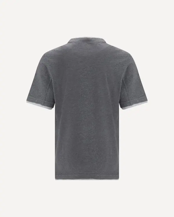 Brunello Cucinelli T-shirt In Cotton With A Logo Ale