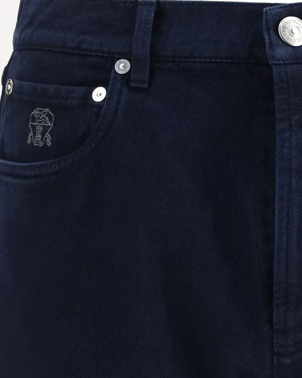 Brunello Cucinelli Gart-dyed Denim Pants