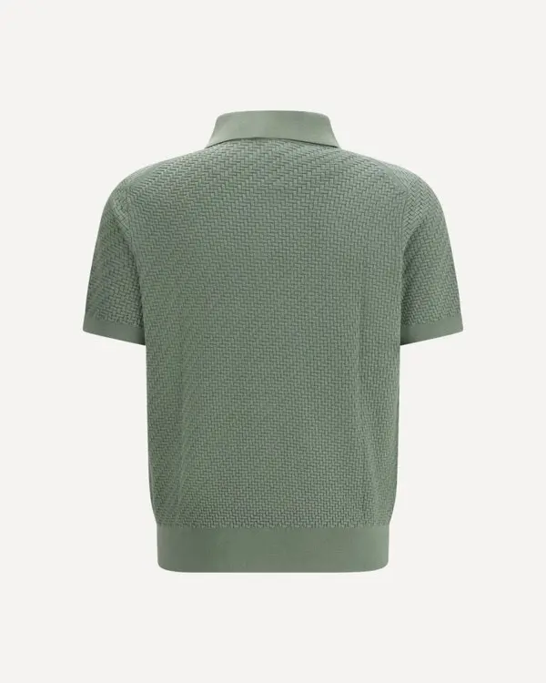 Brioni Polo Shirt With Woven Pattern