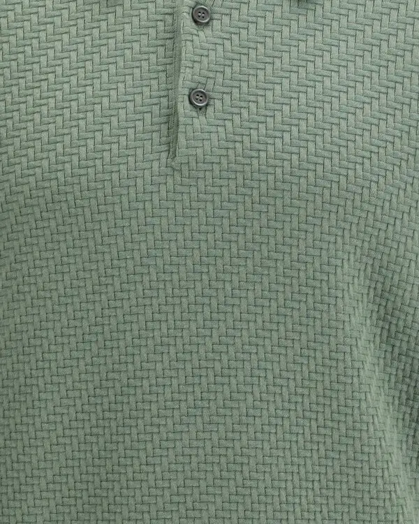 Brioni Polo Shirt With Woven Pattern