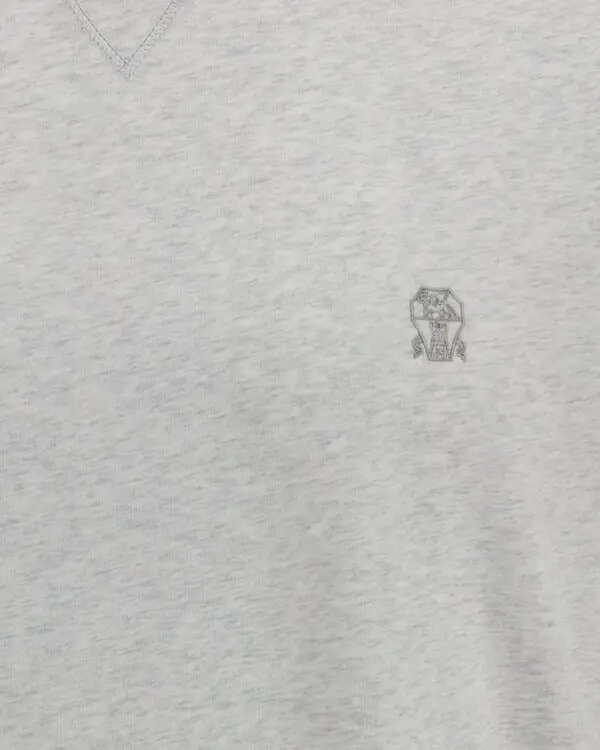 Brunello Cucinelli T-shirt In Cotton With A Logo Ale