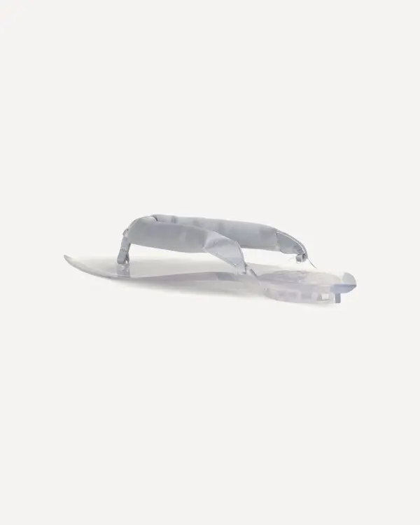 Alaïa Satin Flip Flop Sandals - Grey