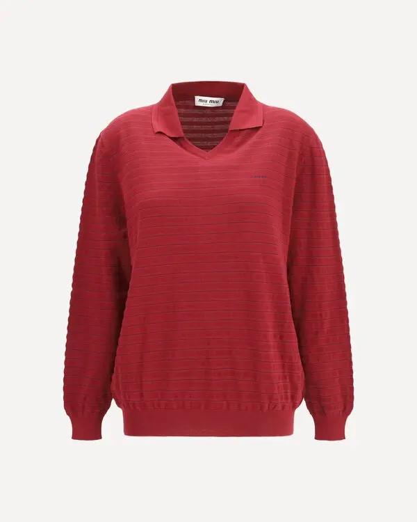Miu Miu Cotton V-neck Sweater