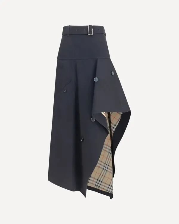 Burberry Heather Asymmetric Skirt - Black