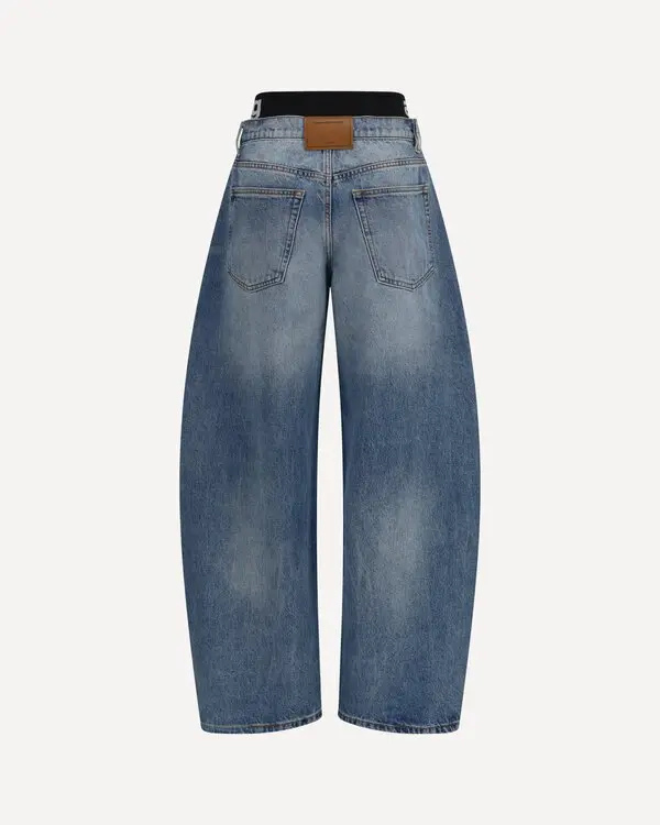 Alexander Wang Layered Belt Logo-waist Jeans