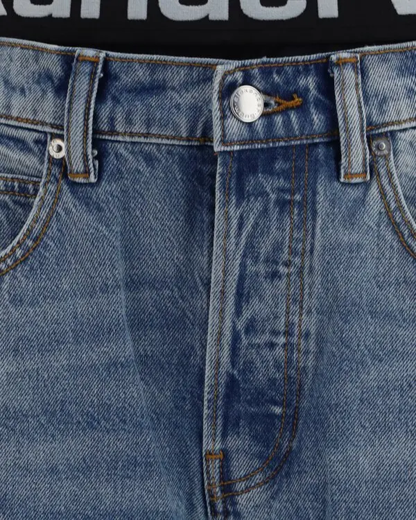 Alexander Wang Layered Belt Logo-waist Jeans