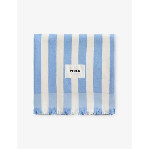 TEKLA Striped Terry Cotton Beach Towel - Moro Stripes