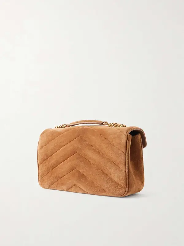 Saint Laurent Lou Lou Small Suede Leather Shoulder Bag