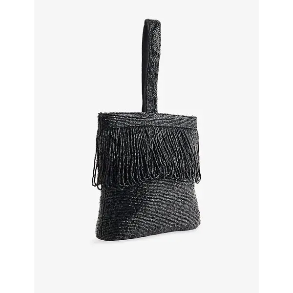Rixo Zenni Fringed Beaded Bag