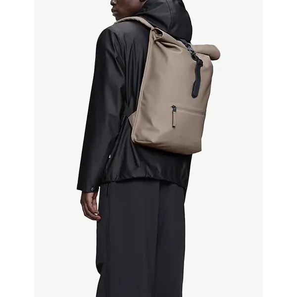 Rains Rolltop Woven Rucksack - Cinder