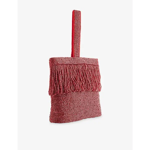 Rixo Zenni Fringed Beaded Bag