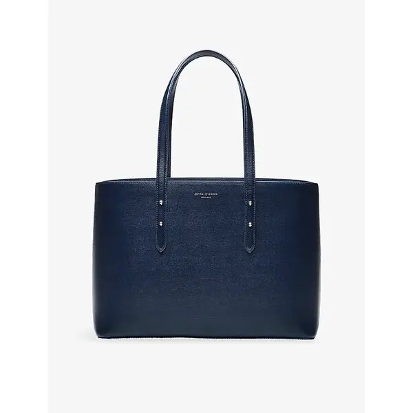 ASPINAL OF LONDON Regent Leather Tote Bag - Navy