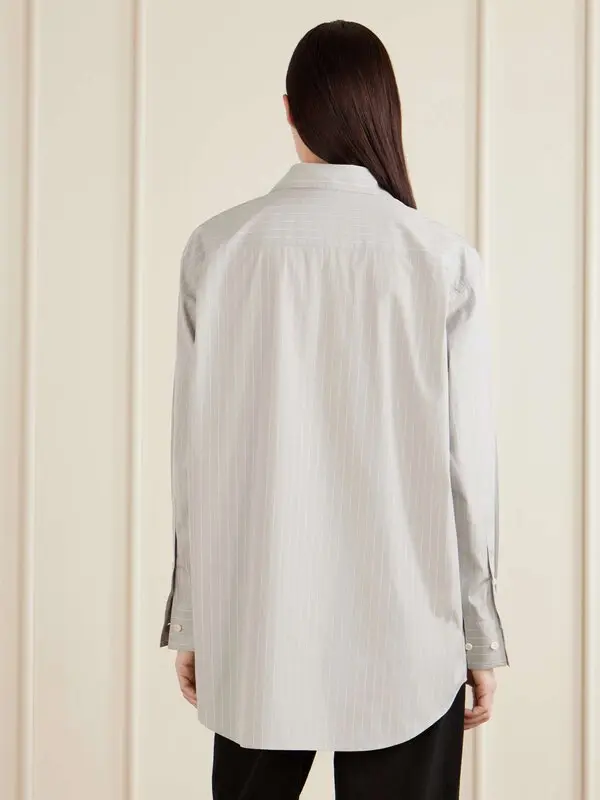 Phoebe Philo Striped Cotton-twill Shirt