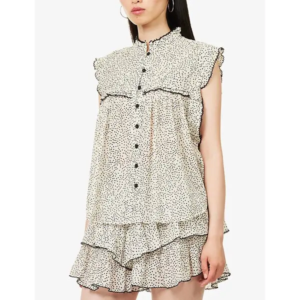 Isabel Marant Étoile Dersia Graphic-pattern Cotton Top