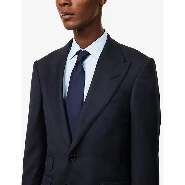 TOM FORD Shelton Herringbone Single-breasted Wool Blazer