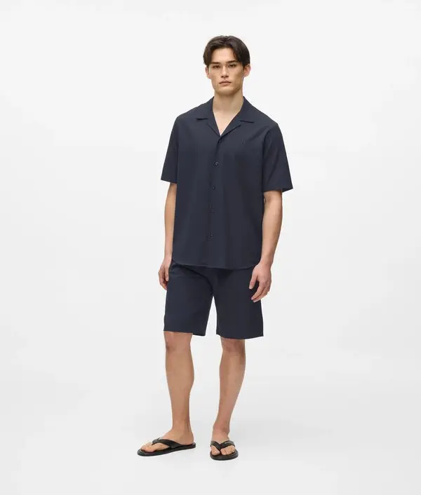 Karl Lagerfeld Monogram Textured Shorts - Navy