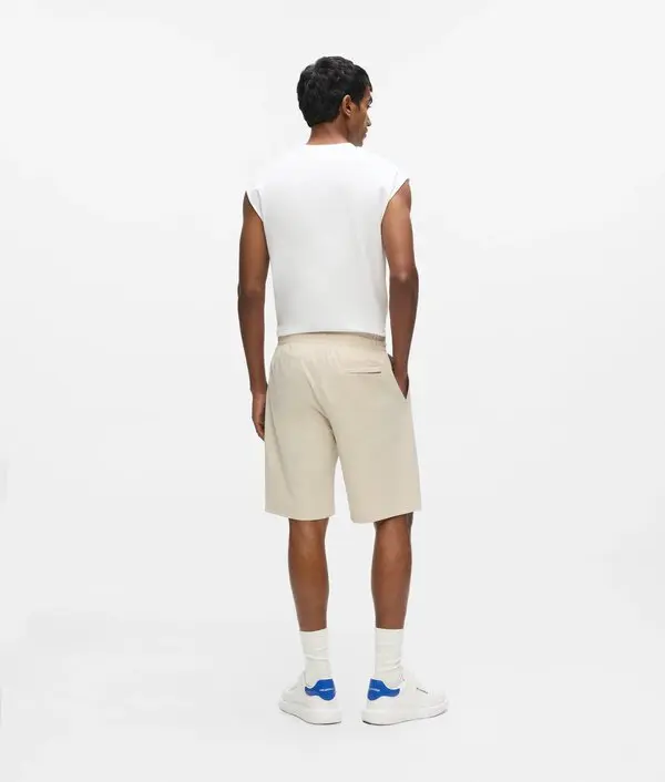 Karl Lagerfeld Monogram Textured Shorts - Sand