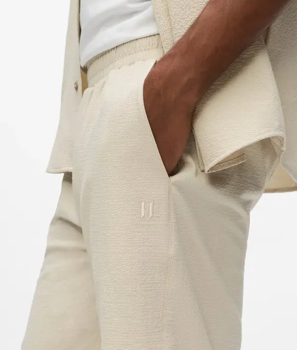 Karl Lagerfeld Monogram Relaxed Fit Shorts - Sand
