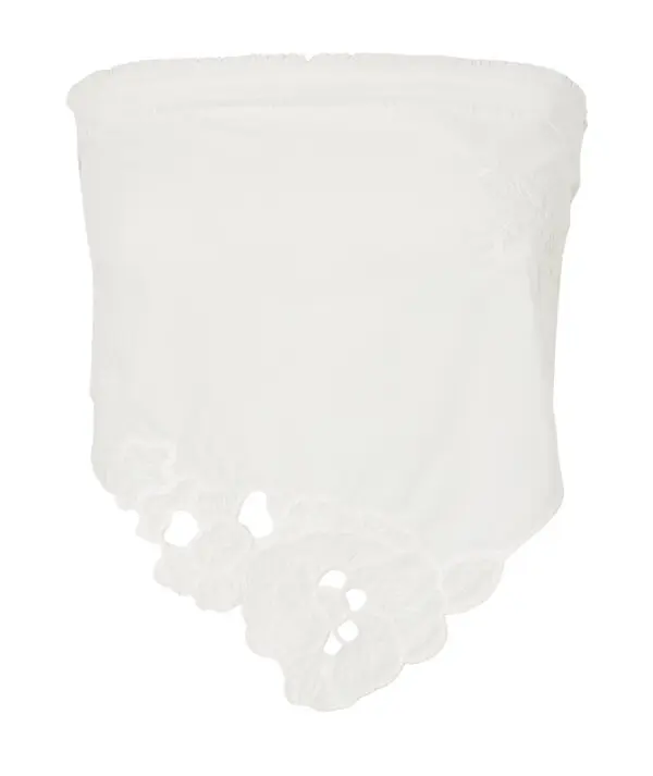 SIR. Klara Cropped Broderie Anglaise Top - Neutrals