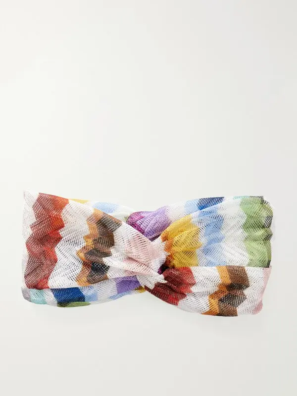Missoni Striped Crochet Knit Headband - Multi