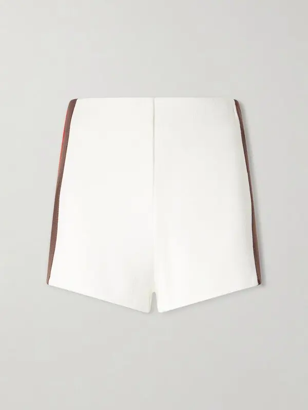 HAIGHT. Debora Striped Knitted Shorts - White