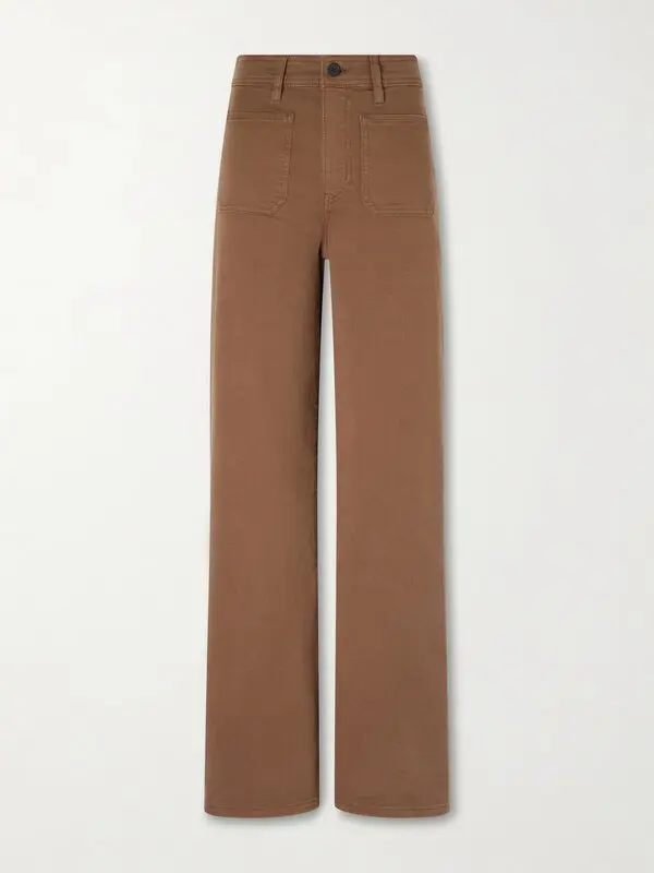 FRAME Le Slim Palazzo High-rise Wide-leg Jeans - Brown