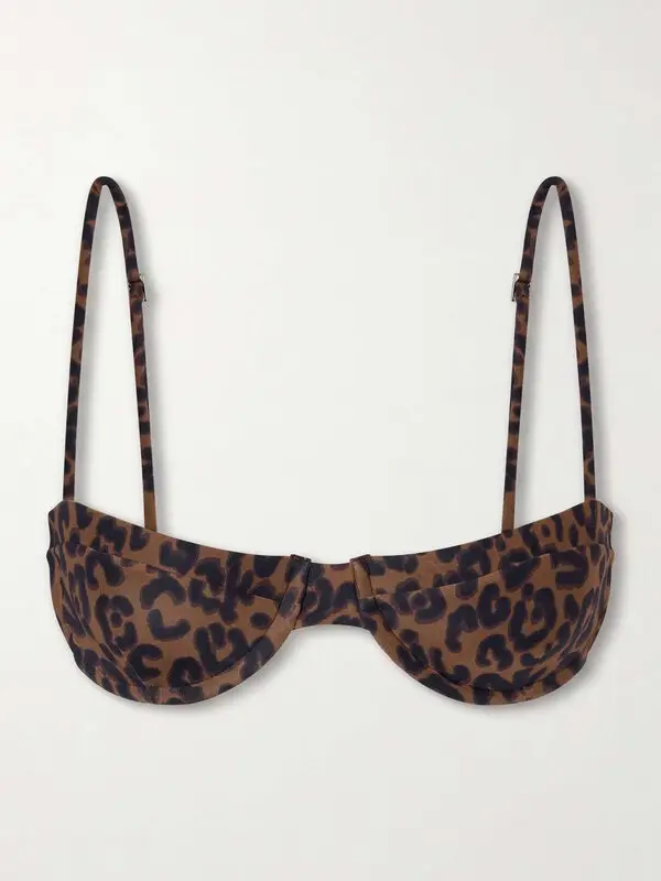 HAIGHT. Barbara Leopard-print Bikini Top