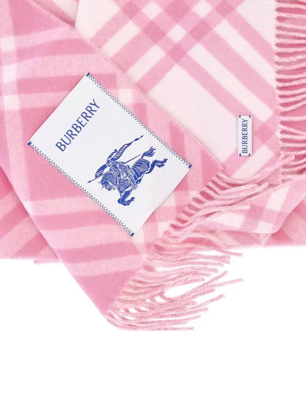 Burberry Cashmere Scarf "check - Pink