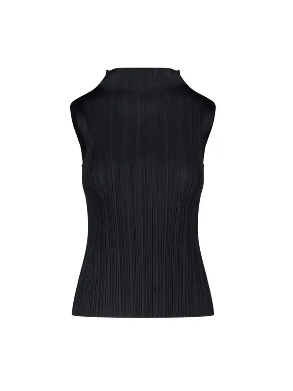 PLEATS PLEASE Pleated Tank Top - Black