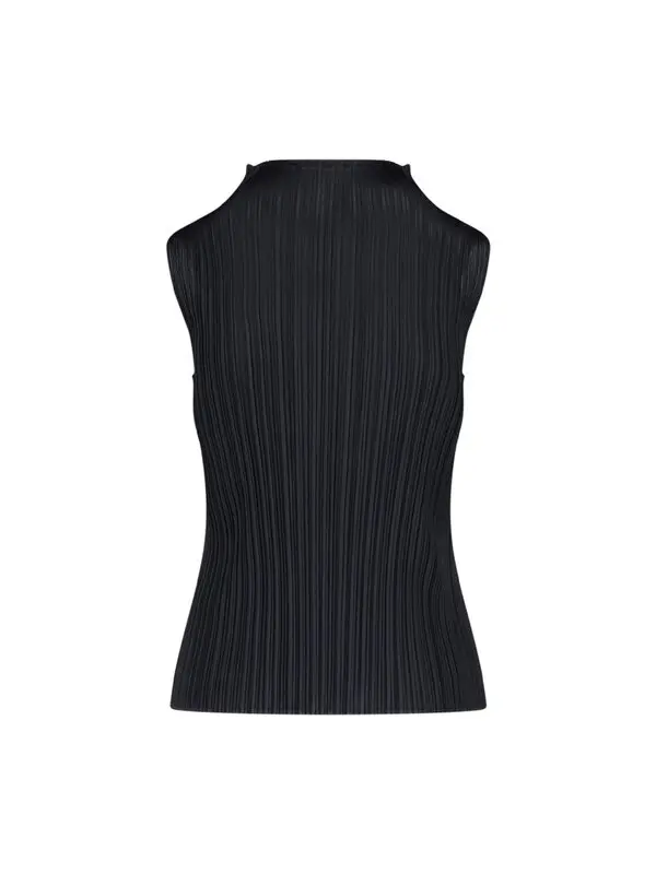 PLEATS PLEASE Pleated Tank Top - Black