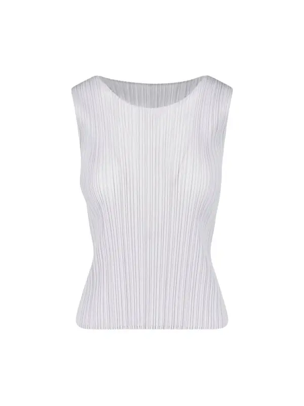 PLEATS PLEASE Pleated Tank Top - Gray