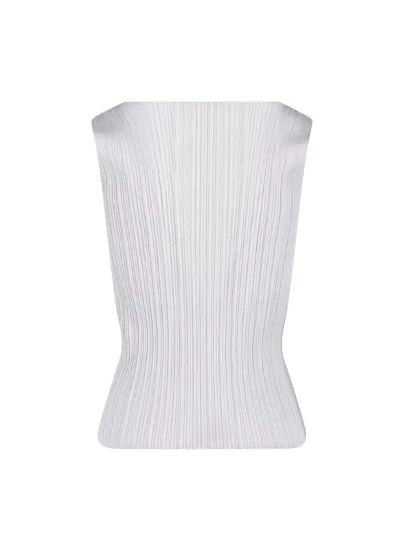 Issey Miyake Pleats Please Sleeveless High Neck Top