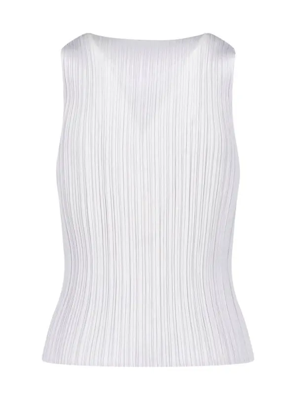 Issey Miyake Pleats Please Sleeveless High Neck Top