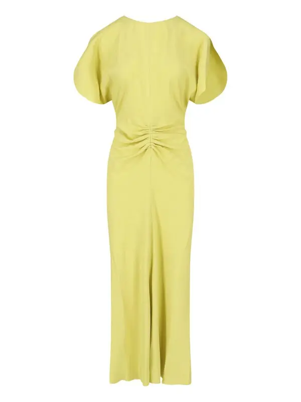 Victoria Beckham Bela Midi Dress - Yellow