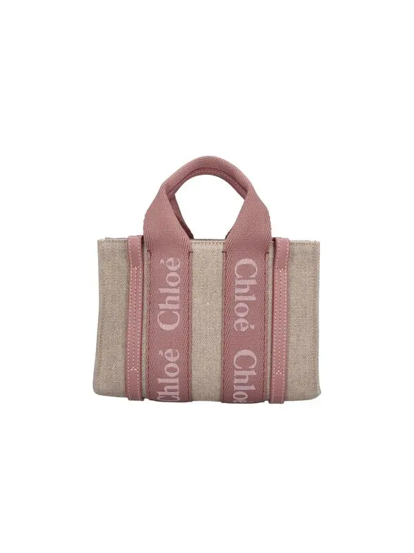 Chloé Woody Mini Tote Bag - Beige