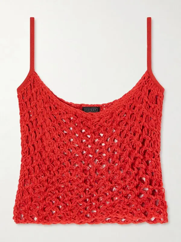 HAIGHT. Clara Crochet Tank - Red