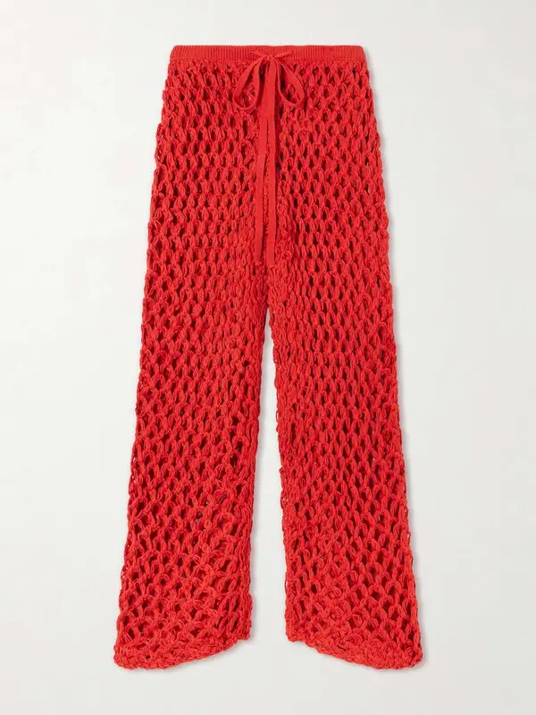 HAIGHT. Clara Crocheted Straight-leg Pants