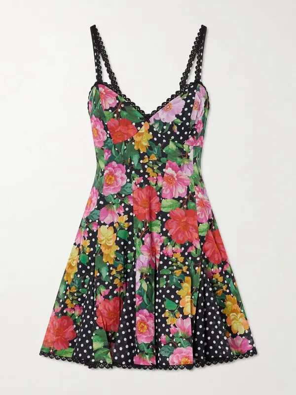 Charo Ruiz Ibiza Rosela Floral And Polka Dot Mini Dress - Pink