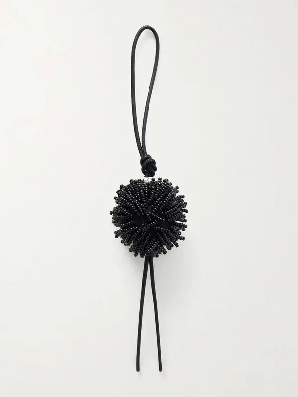 Loewe Hedgehog Bead-embellished Wool-felt And Leather Bag Charm