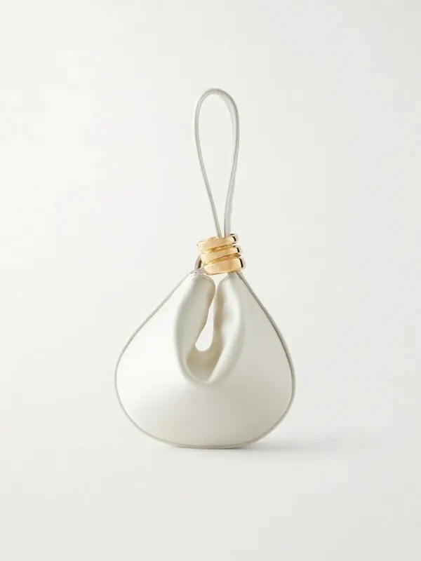 AMANU The Zambia Mini Satin Clutch - Neutrals