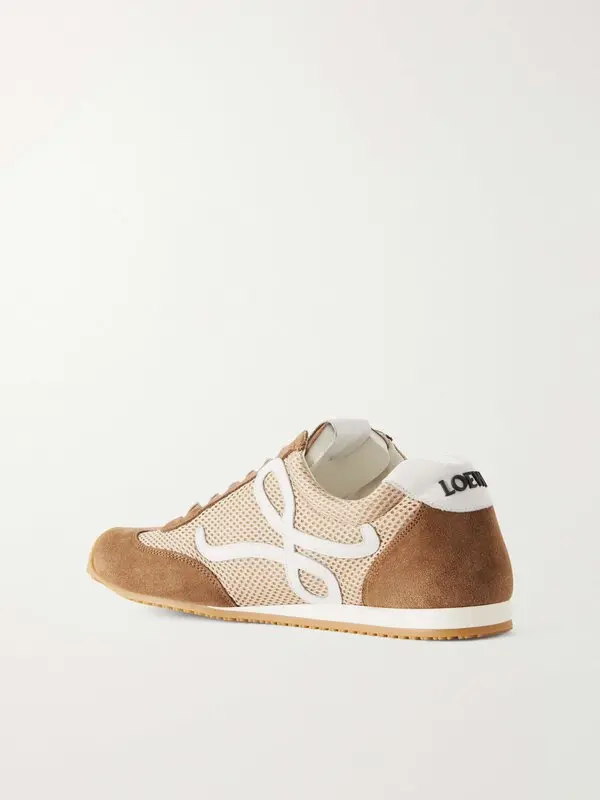 Loewe Ballet Runner 2.0 Logo-appliquéd Suede-trimmed Mesh Sneakers