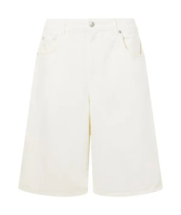 TWP Mid-rise Wide-leg Cotton Denim Shorts