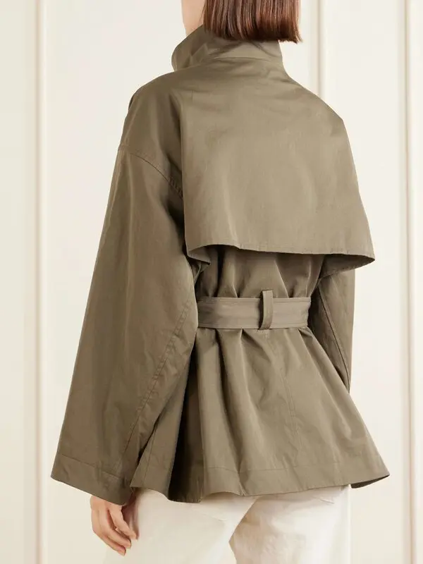 FRAME The Short Field Belted Cotton-twill Jacket