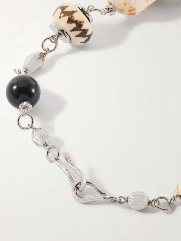 Tohum Design Samsara Sterling Silver And Seashell Beaded Necklace