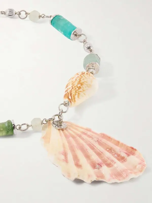 Tohum Design Samsara Sterling Silver And Seashell Beaded Necklace