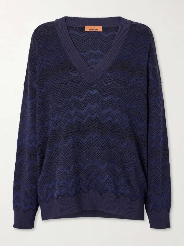 Missoni Striped Crochet-knit Sweater