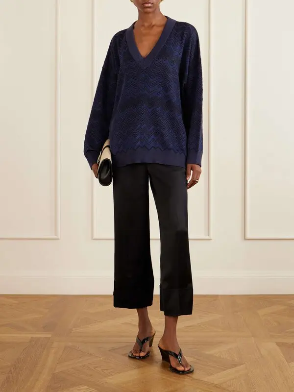 Missoni Striped Crochet-knit Sweater