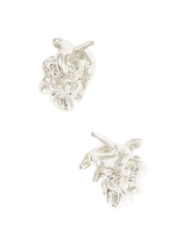 Completedworks Recycled Sculptural Earrings - Silver