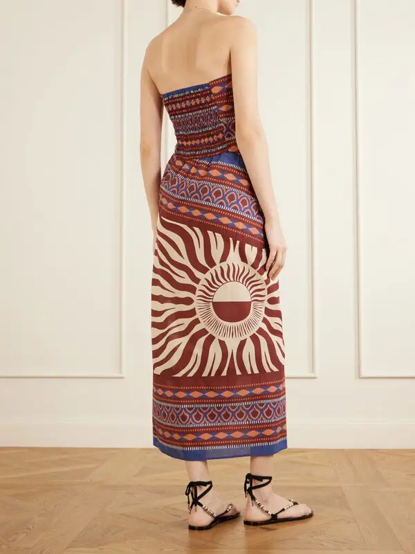 Johanna Ortiz Paraiso Agreste" Printed Cotton-voile Maxi Dress - Blue