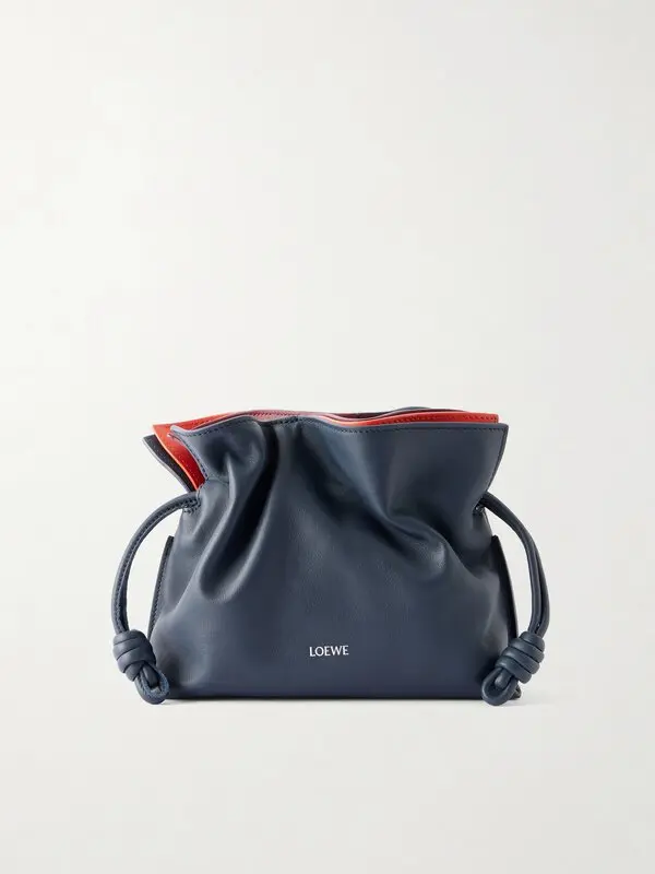 Loewe Flamenco Layers Mini Leather Clutch - Blue